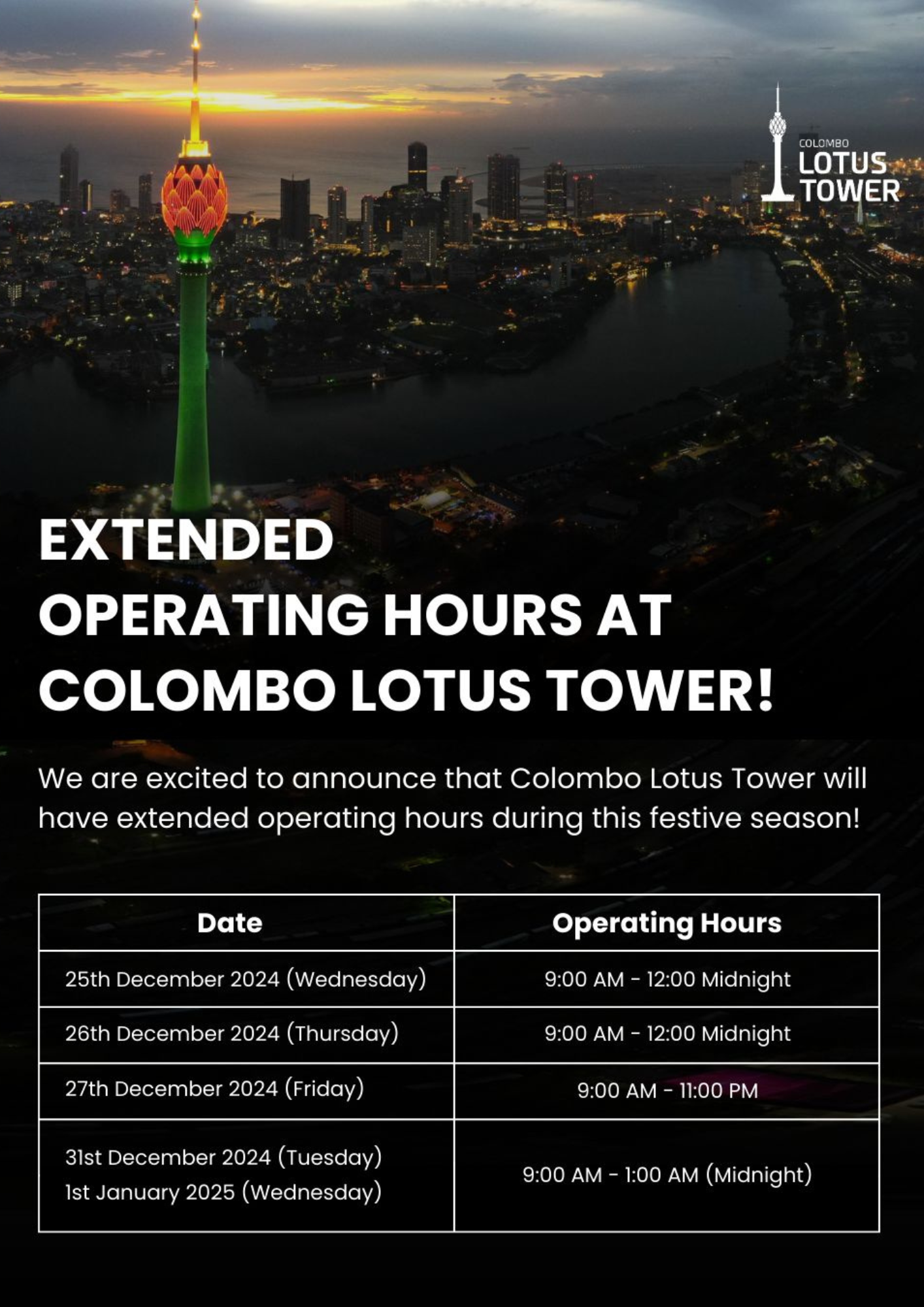 Tickets - Lotus Tower Colombo